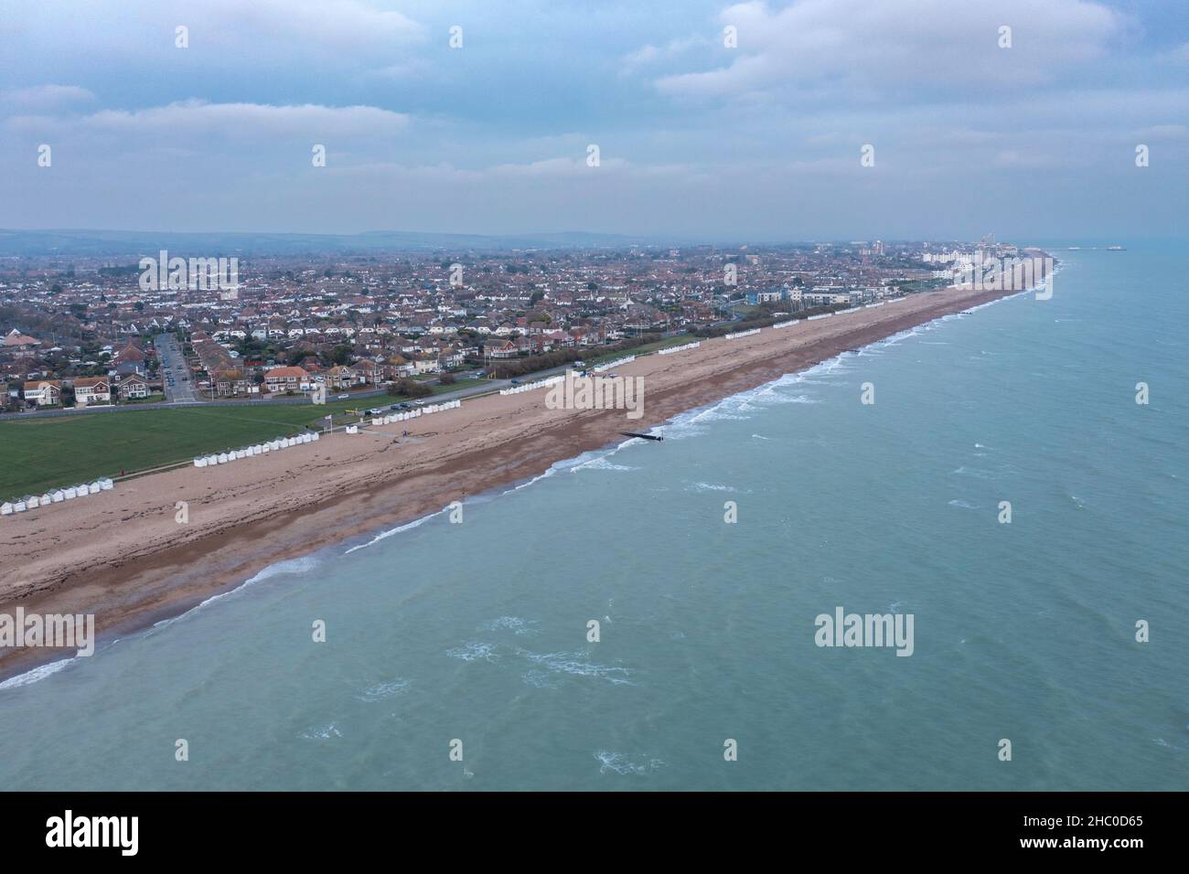 Aerial views of Worthing West Sussex. Worthing is a seaside town in ...