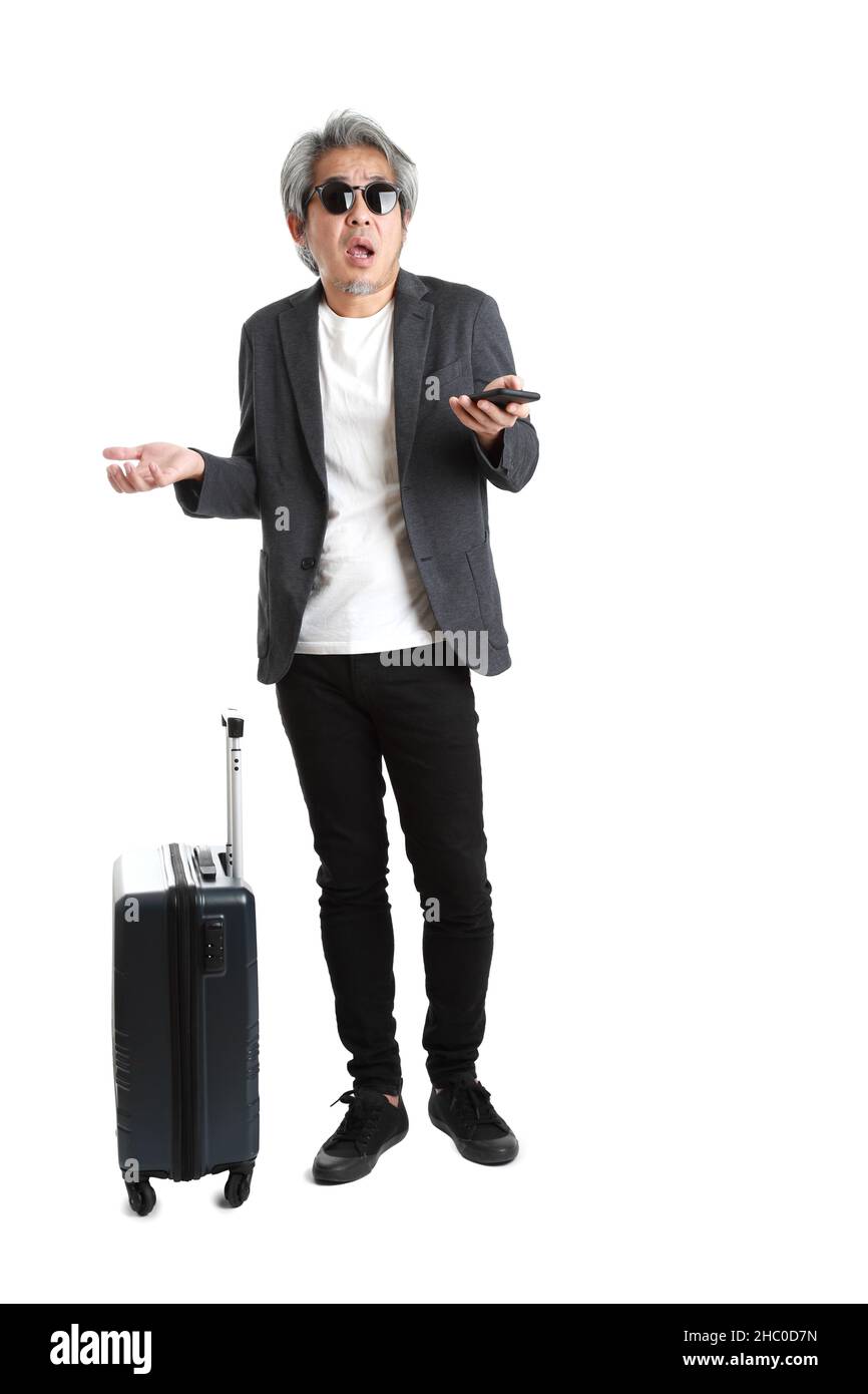 Confused Phone Senior Cut Out Stock Images And Pictures Alamy