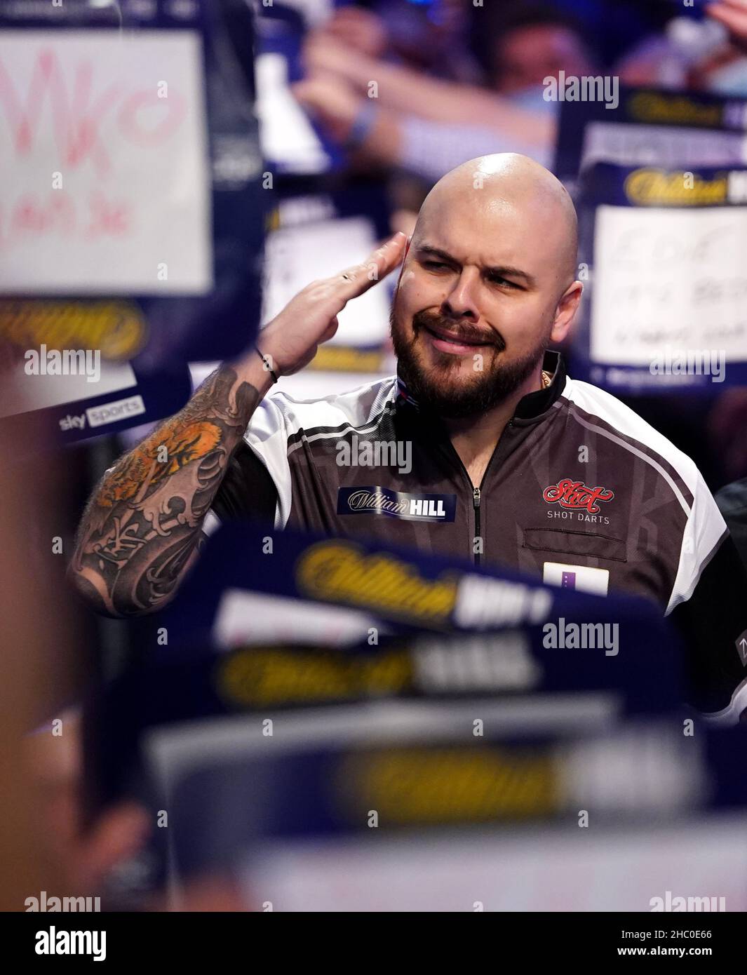 Boris Koltsov in action against Dirk van Duijvenbode during day eight ...