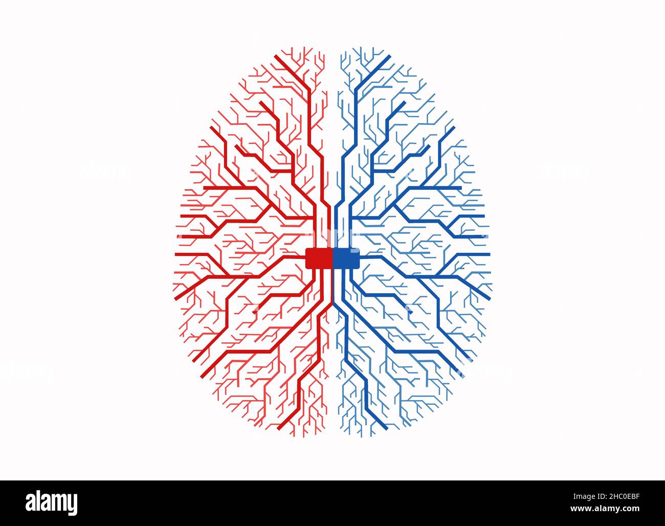 Printed circuit in the shape of a human brain Stock Photo - Alamy