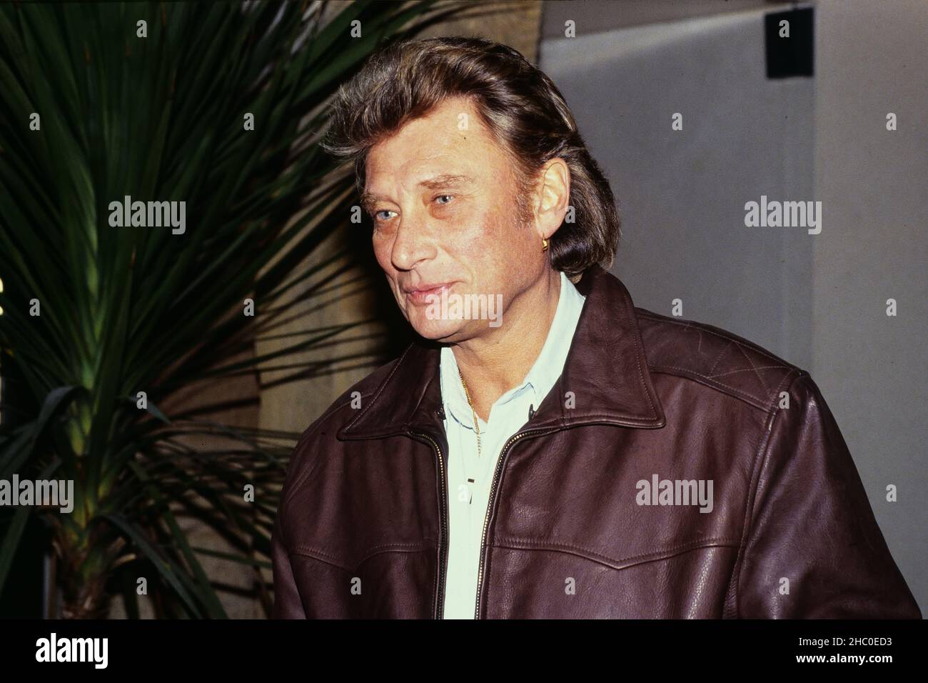 Archives 90ies: French Rock star Johnny Halliday, Lyon, France Stock ...