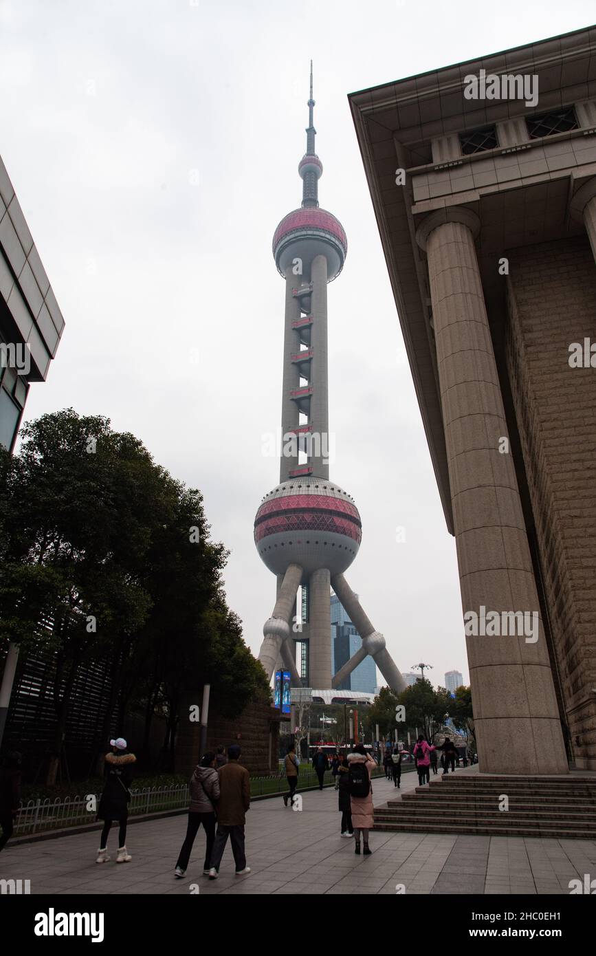 February 2019, Shangahai. The Oriental Pearl Tower is a Shanghai ...