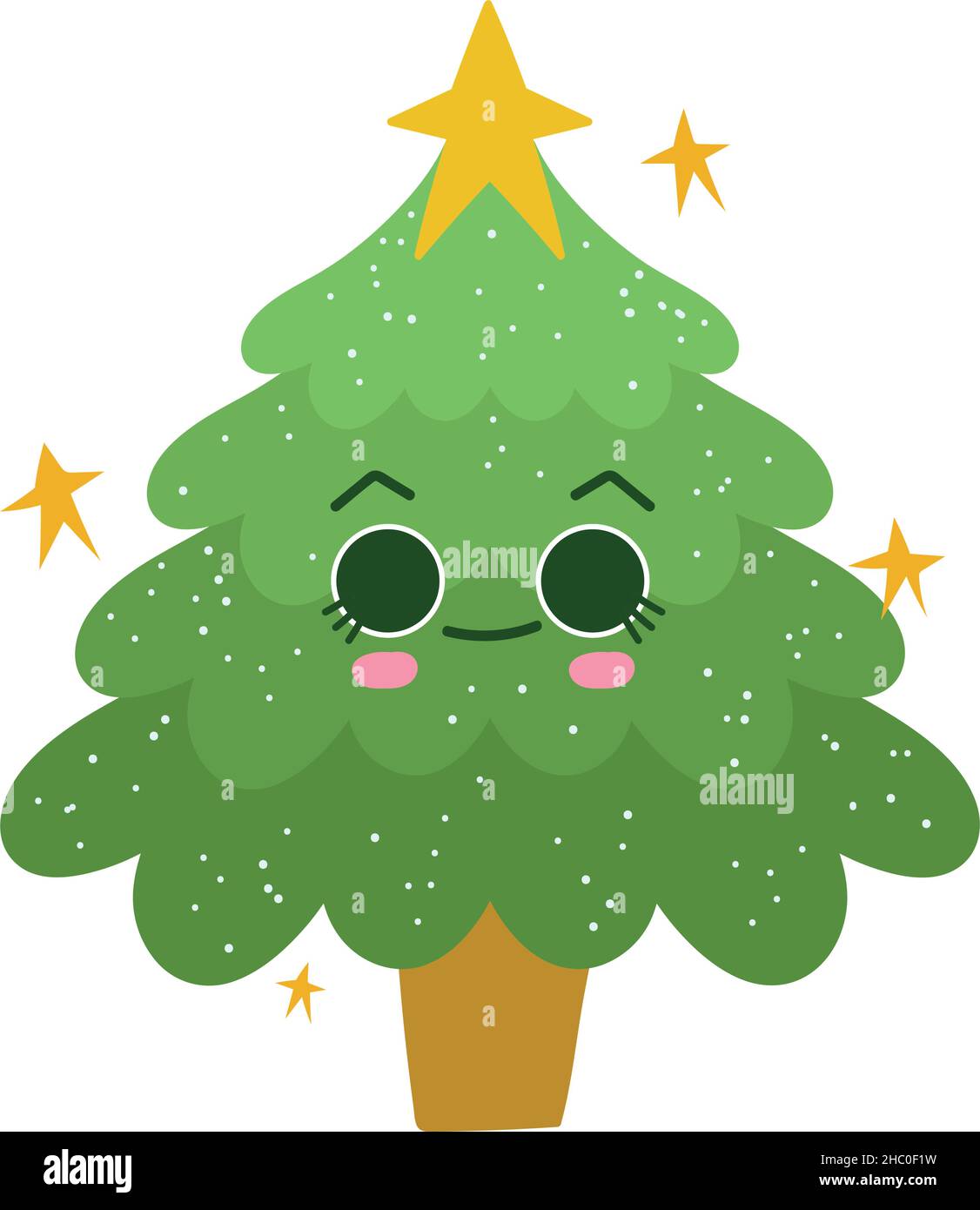 christmas tree cartoon Stock Vector Image & Art - Alamy