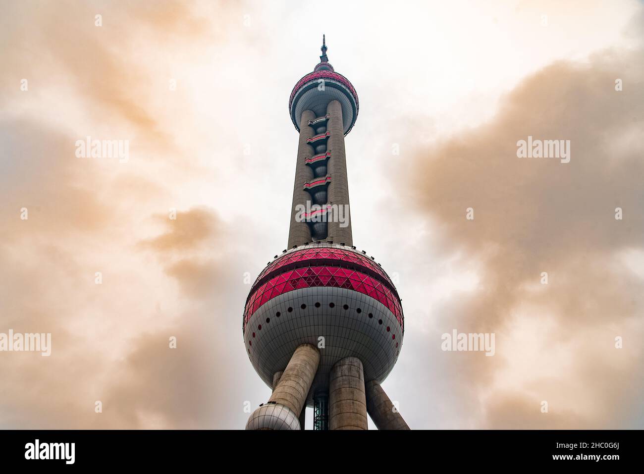 February 2019, Shangahai. The Oriental Pearl Tower is a Shanghai ...