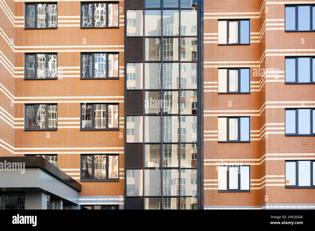 modern multi-apartment multi-storey residential building with ...