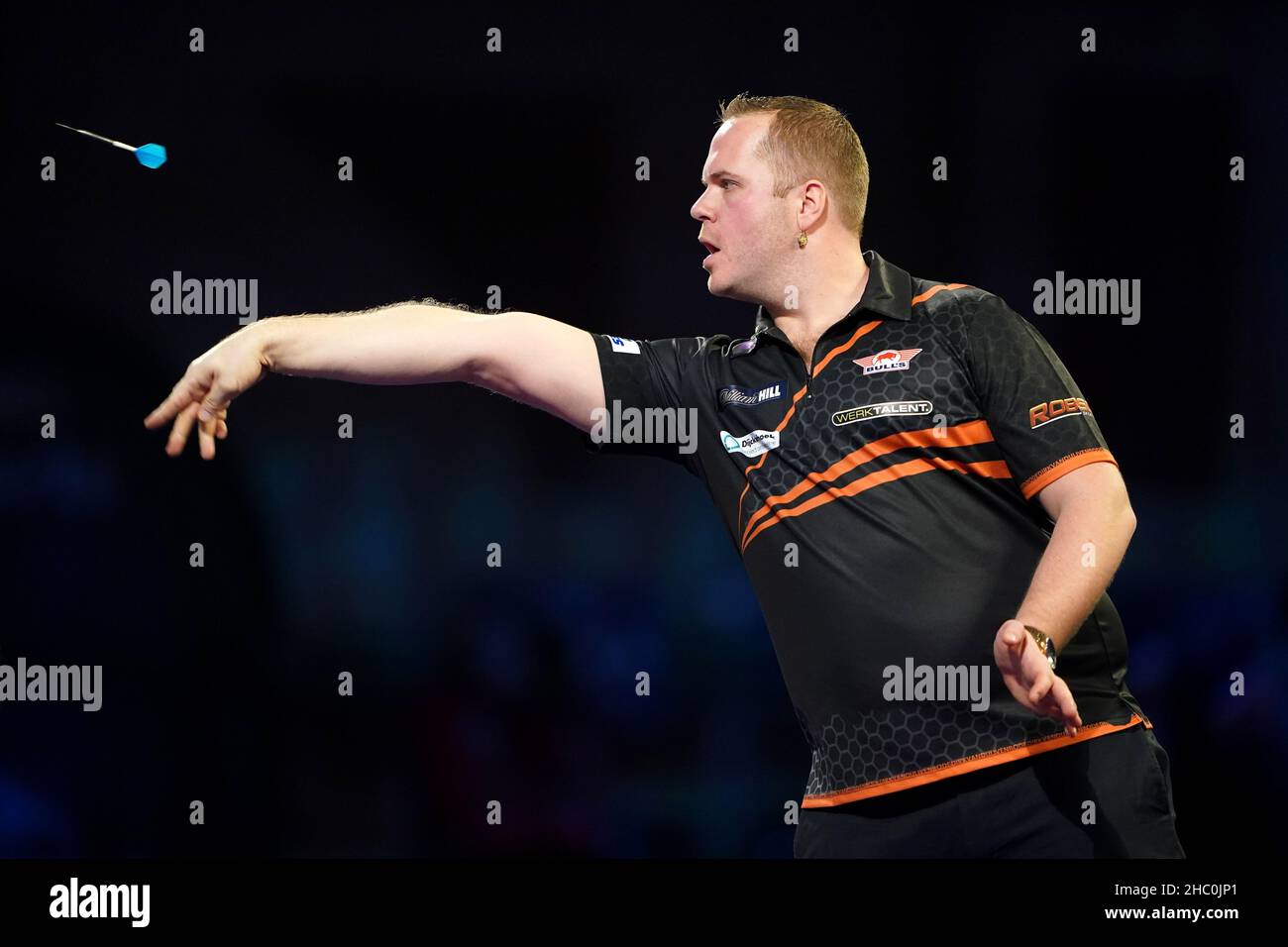 Dirk van Duijvenbode in action against Boris Koltsov during day eight ...