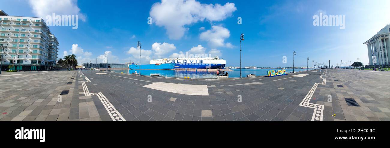 Veracruz, Mexico, 20 September, 2021: Panoramic view of Veracruz port ...
