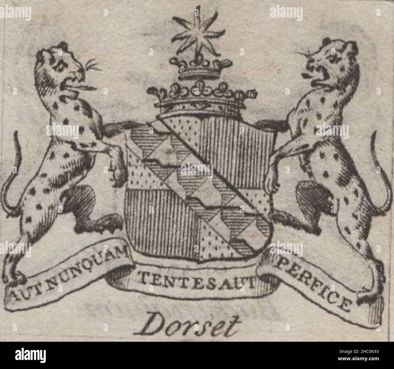 antique 18th century engraving heraldy coat of arms, English Duke ...