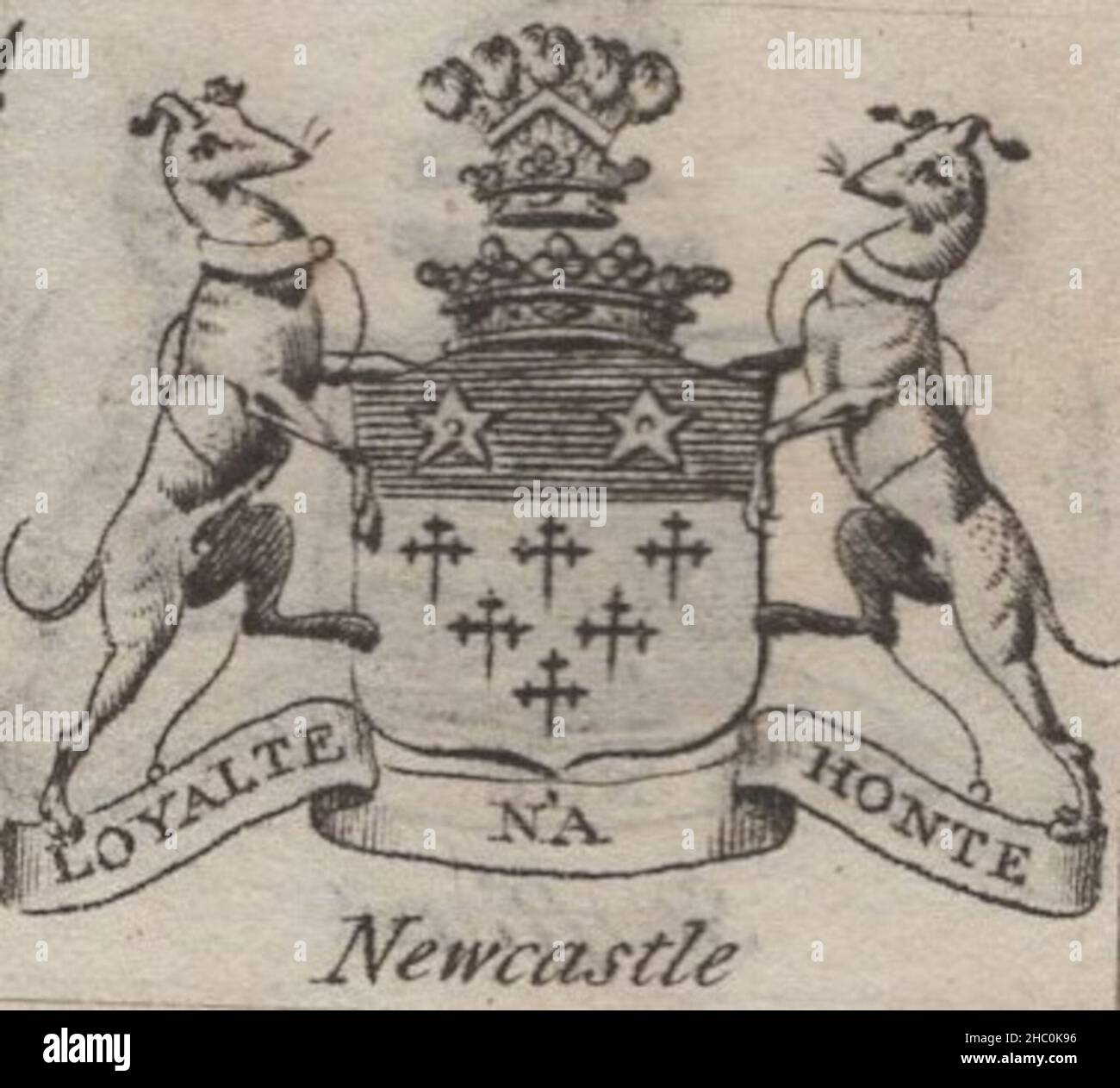 antique 18th century engraving heraldy coat of arms, English Dukes ...
