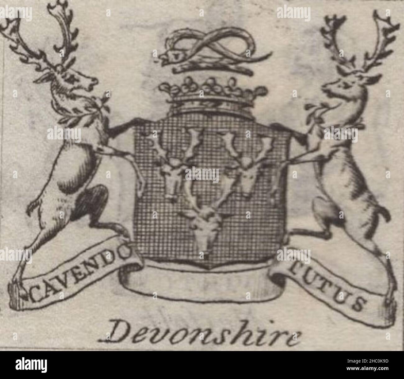 antique 18th century engraving heraldy coat of arms, English Dukes ...