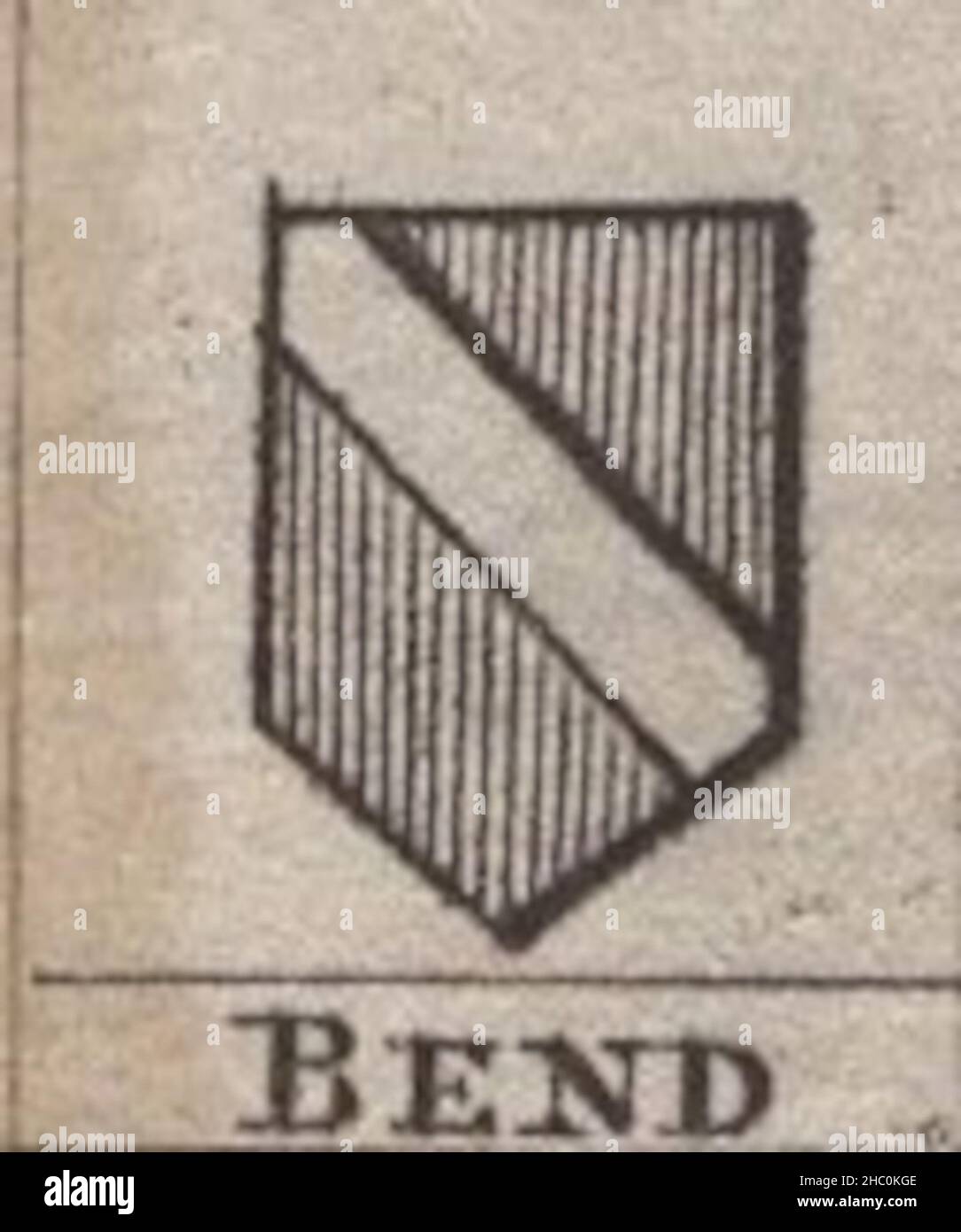 antique 18th century engraving heraldy coat of arms, English Heraldic ...