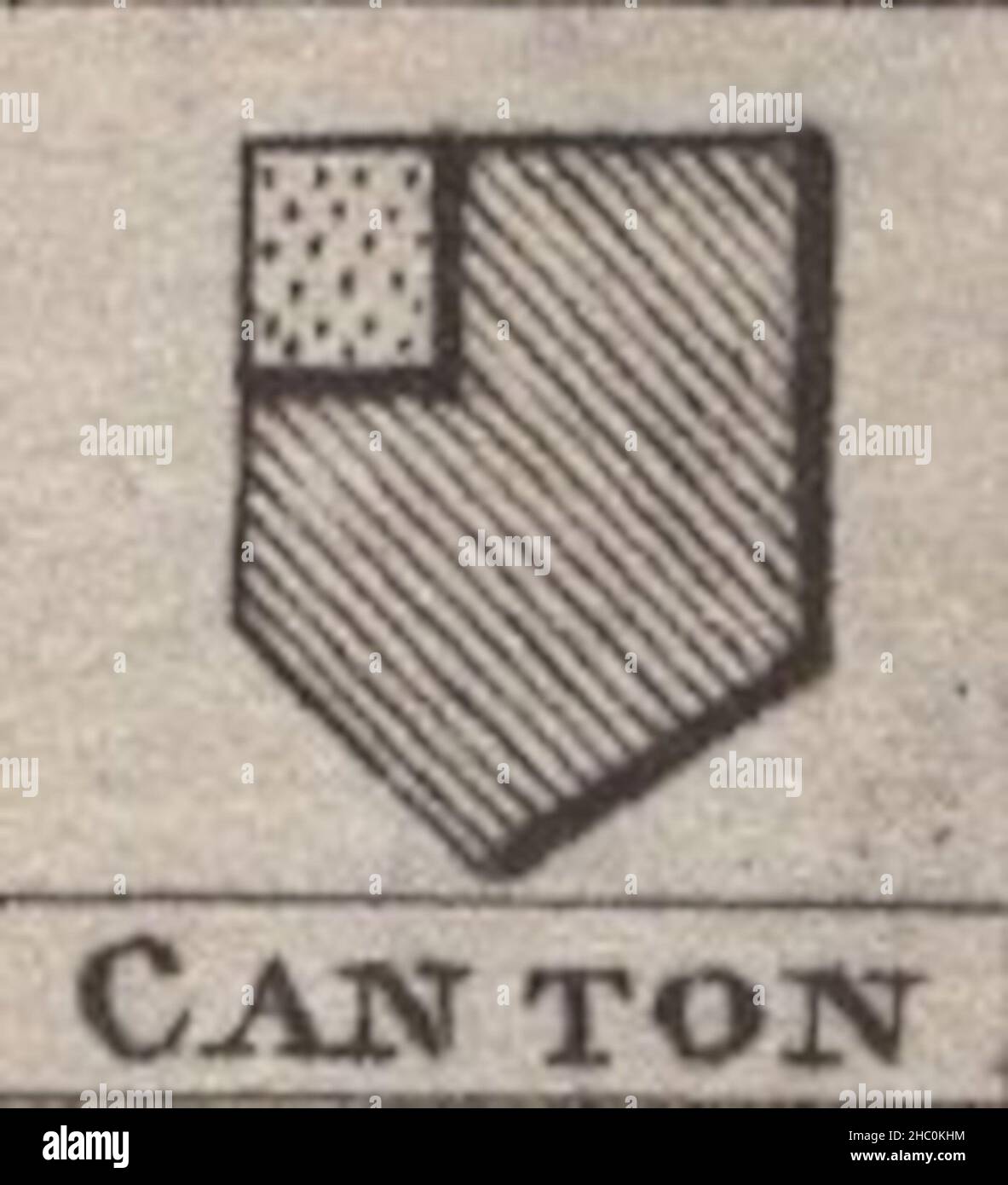 antique 18th century engraving heraldy coat of arms, English Heraldic ...