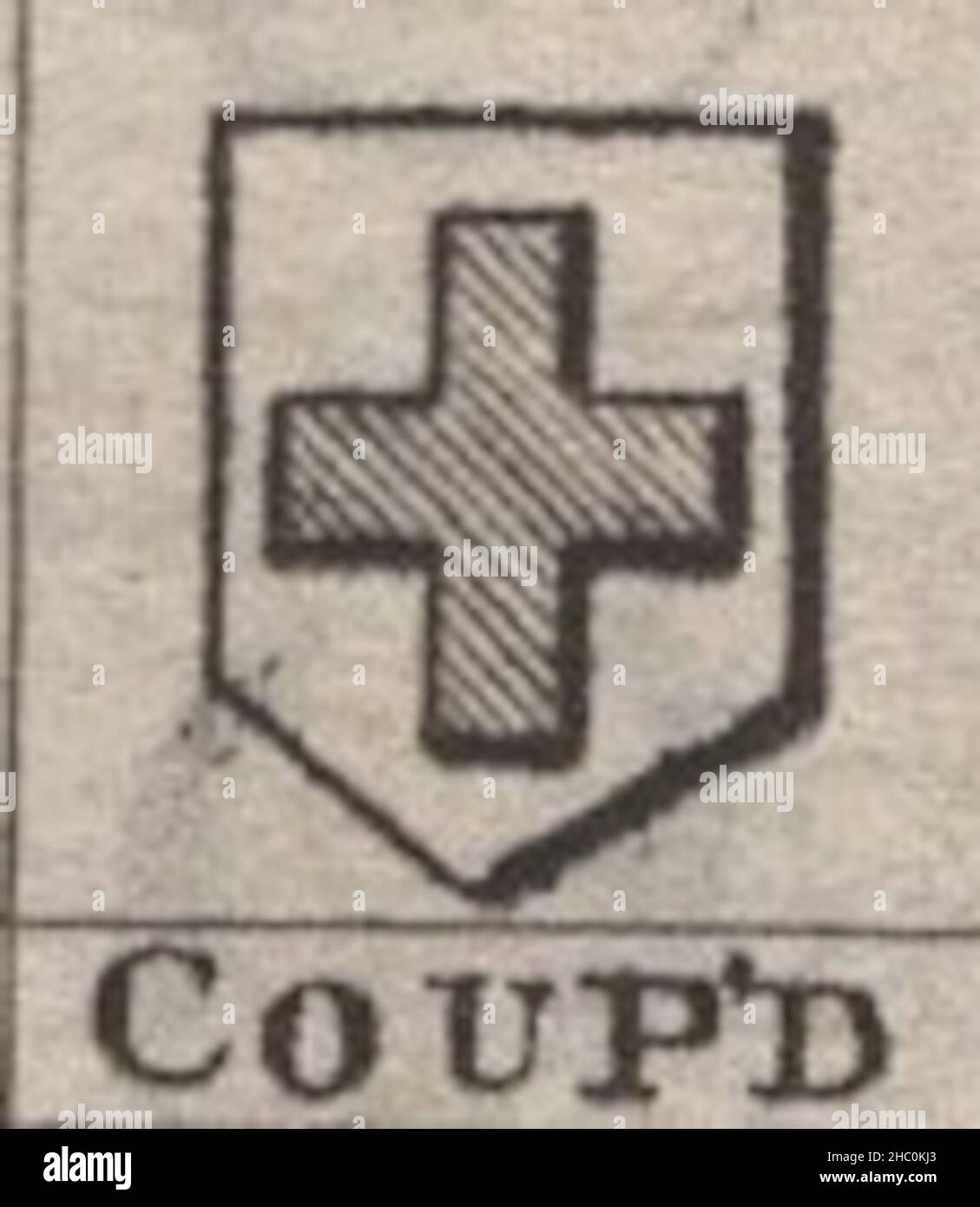 antique 18th century engraving heraldy coat of arms, English Heraldic ...