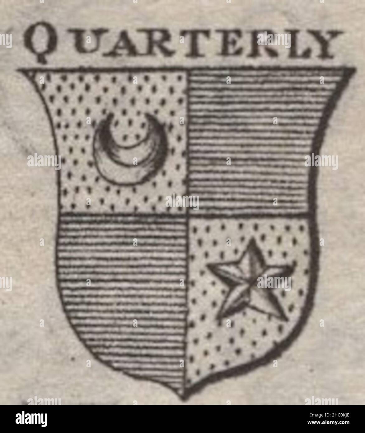 antique 18th century engraving heraldy coat of arms, English Heraldic ...