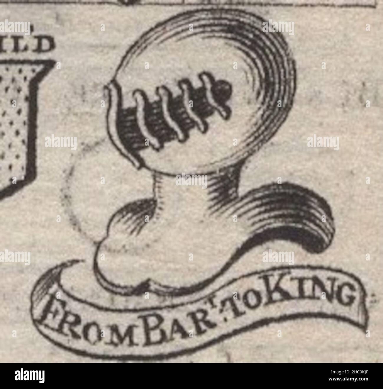 antique 18th century engraving heraldy coat of arms, English Heraldic ...