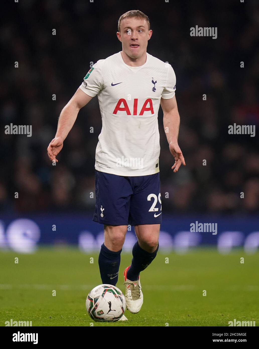 Tottenham Hotspur's Oliver Skipp during the Carabao Cup quarter final ...