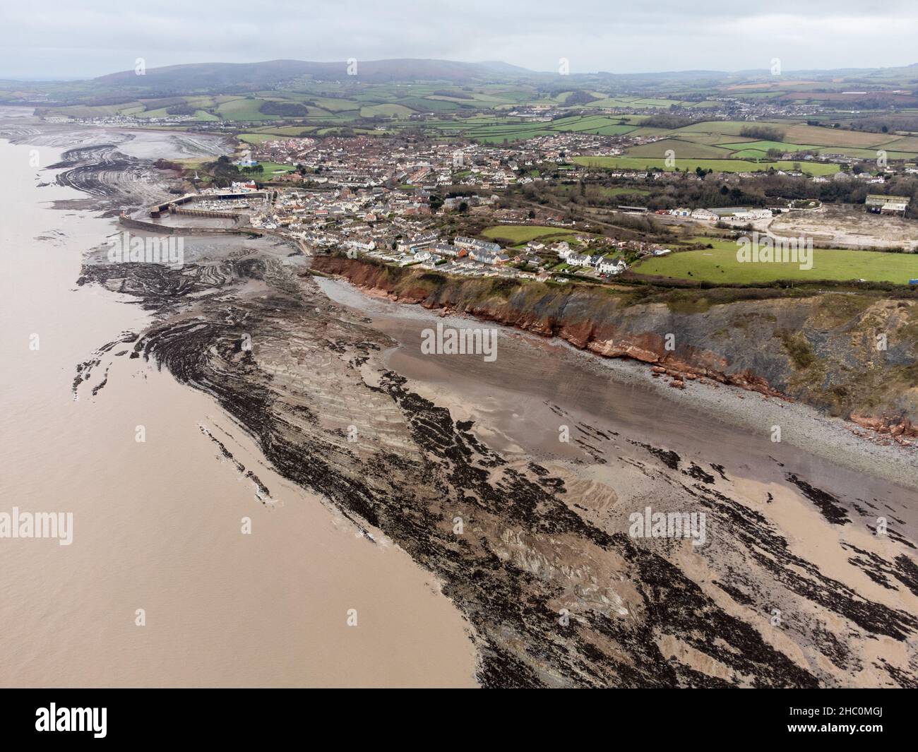 Jurassic coast at Watchet, Somerset, England Stock Photo - Alamy