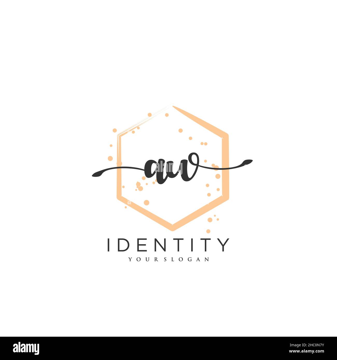 AW Handwriting logo vector art of initial signature, wedding, fashion ...