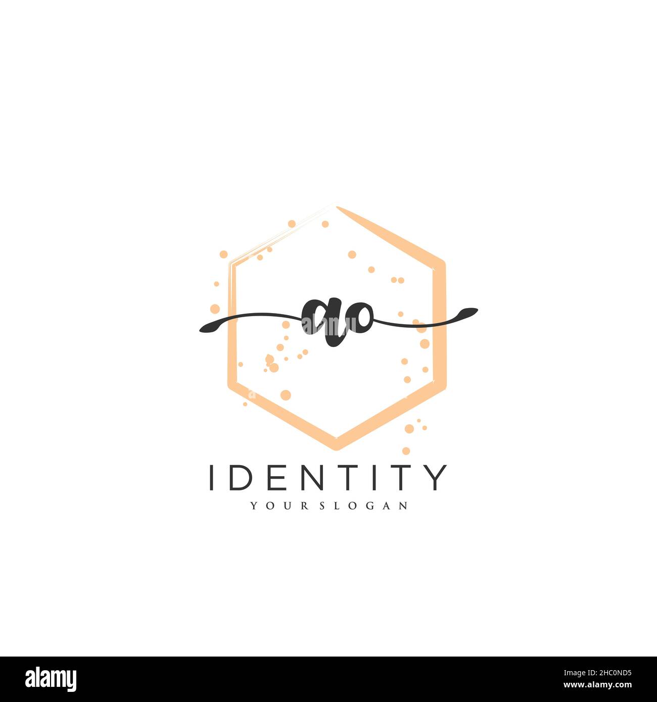 AO Handwriting logo vector art of initial signature, wedding, fashion ...