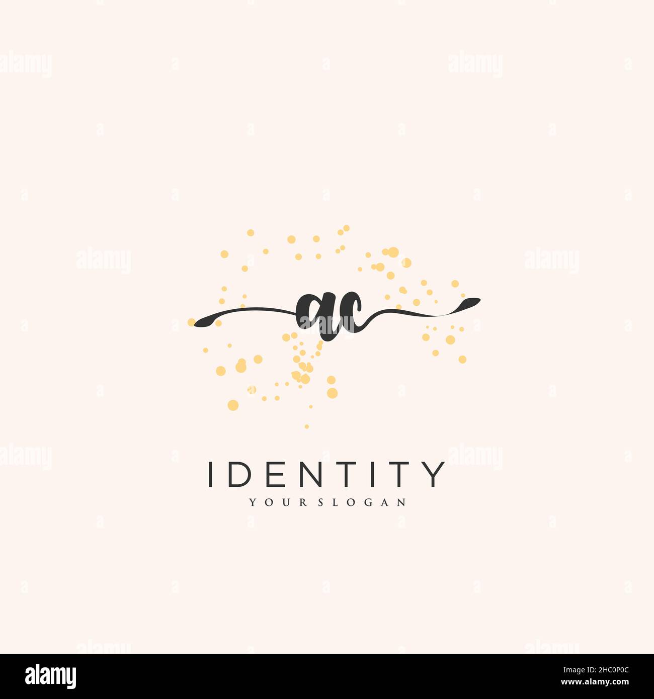 AC Handwriting logo vector art of initial signature, wedding, fashion ...