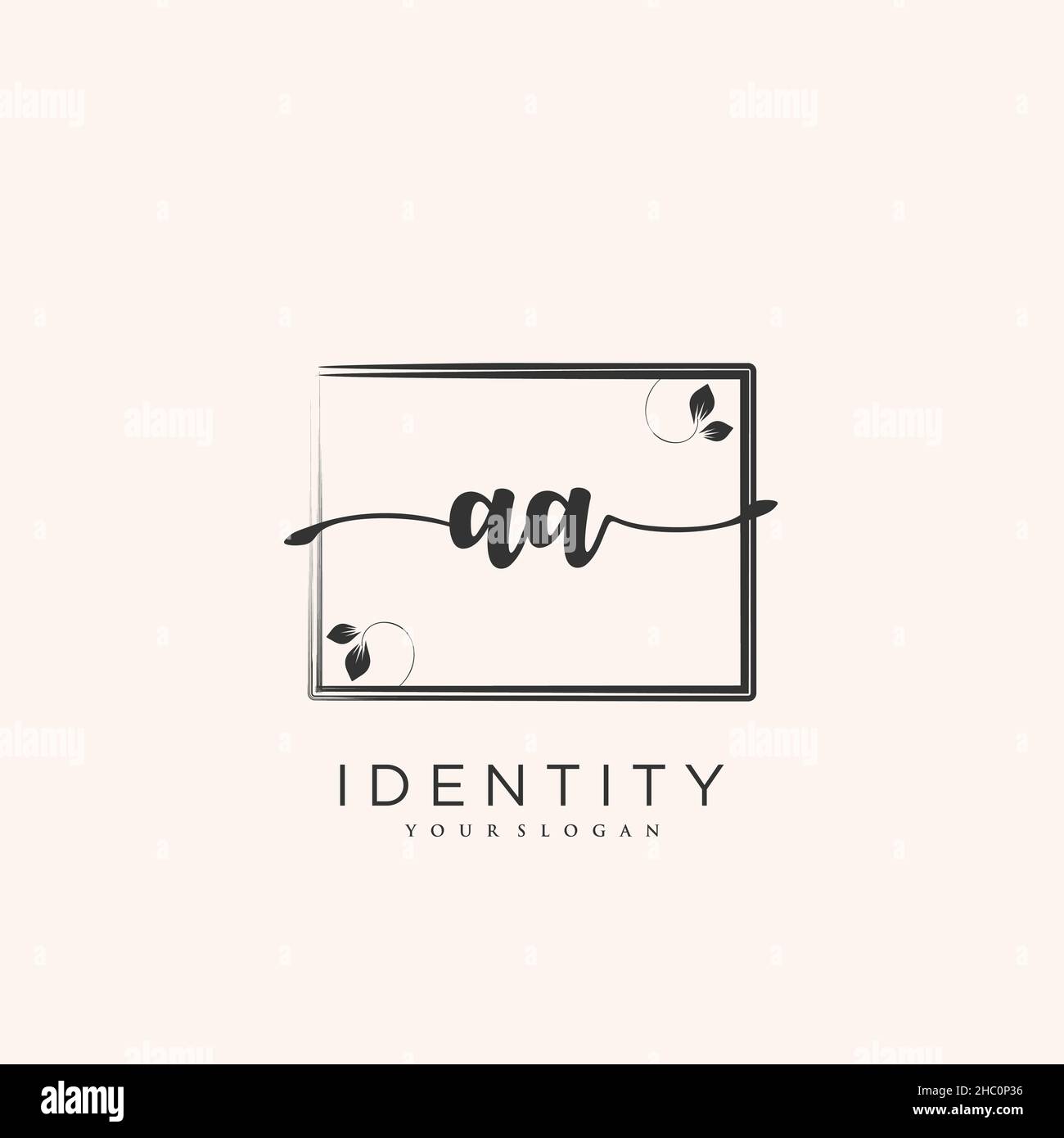 AA Handwriting logo vector art of initial signature, wedding, fashion ...