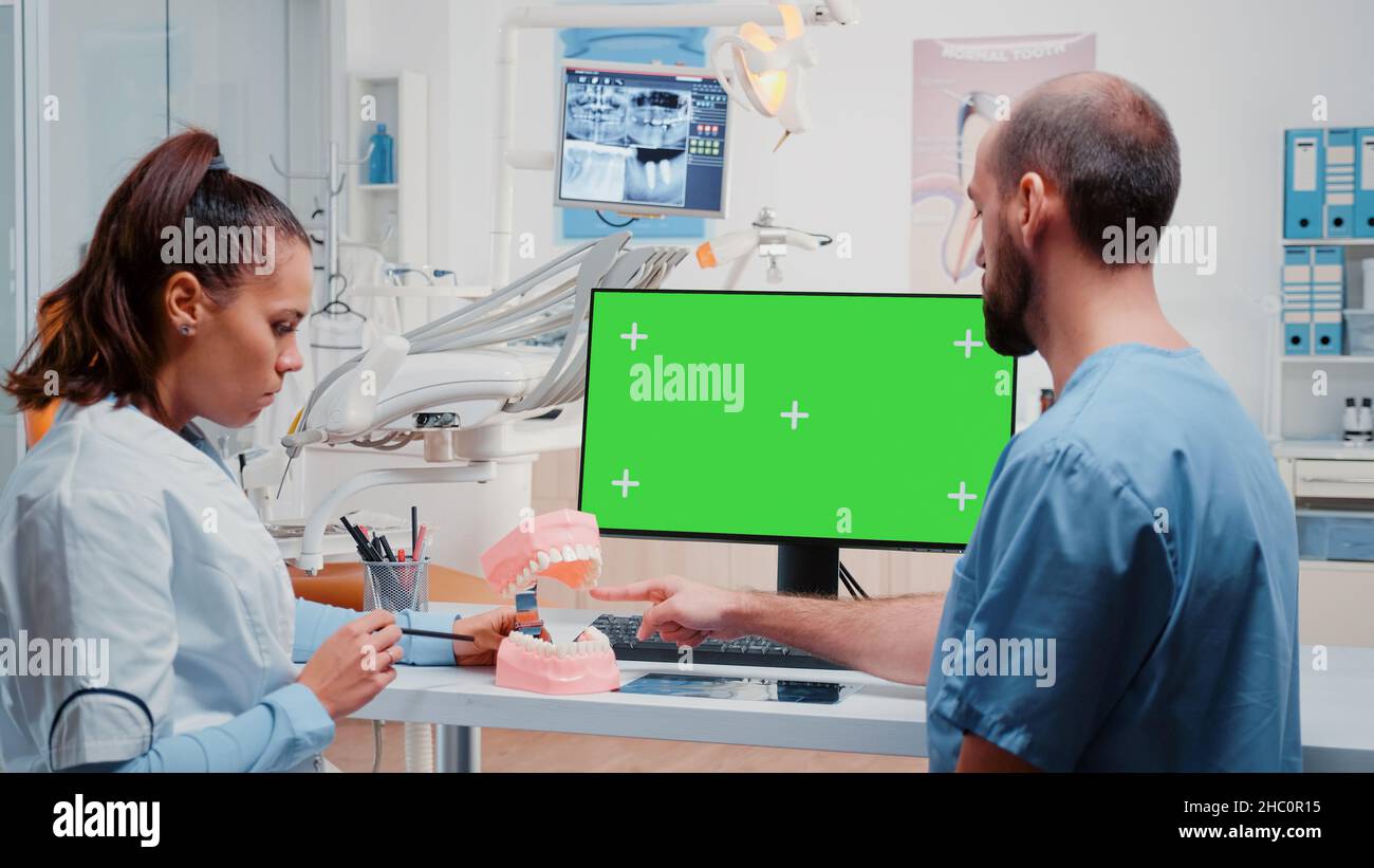 Woman working dentist green screen hi-res stock photography and images ...