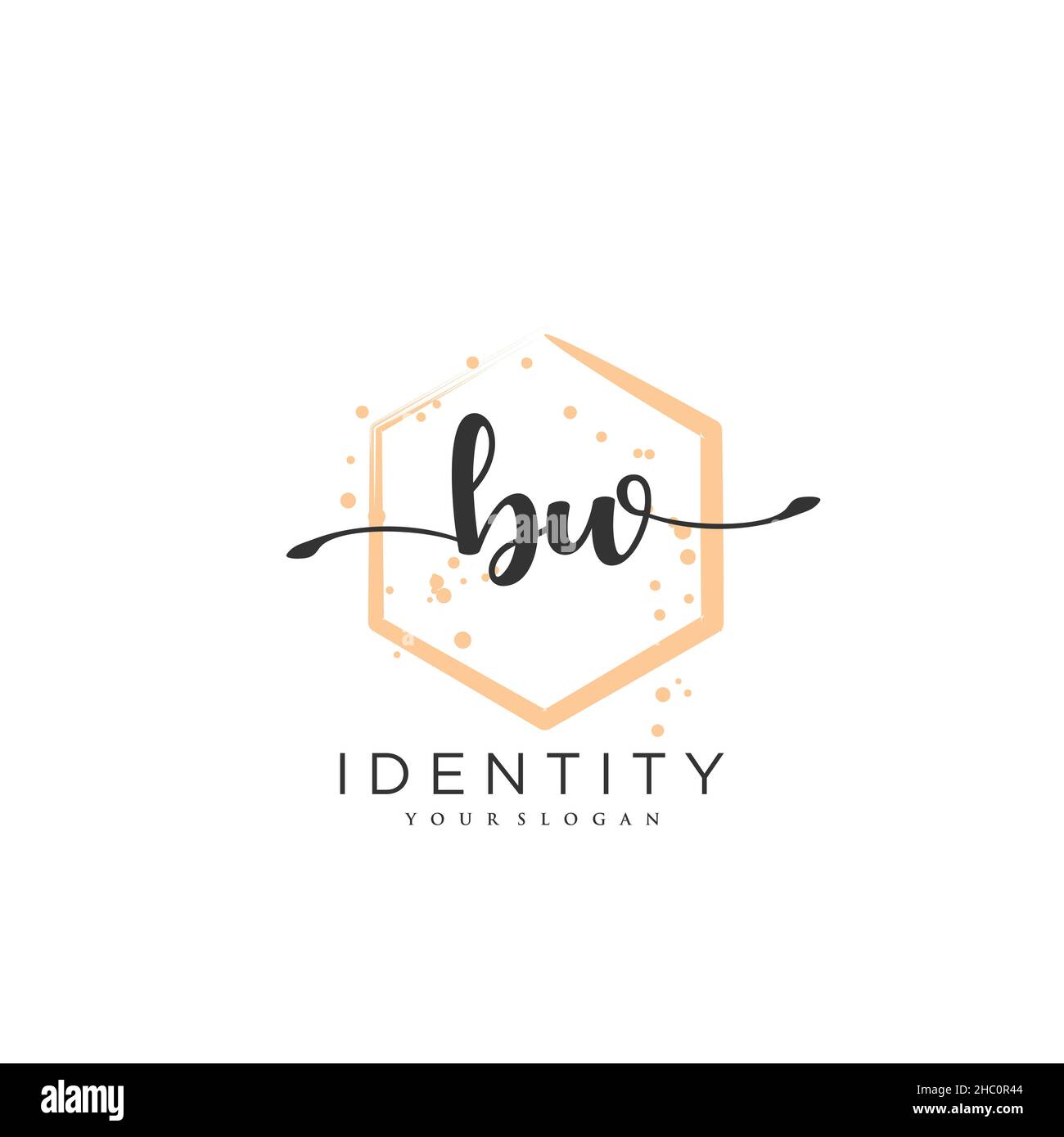 BW Handwriting logo vector art of initial signature, wedding, fashion ...