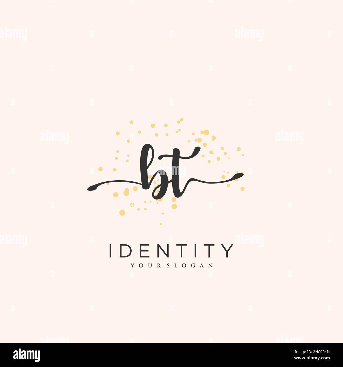 BT Handwriting logo vector art of initial signature, wedding, fashion ...