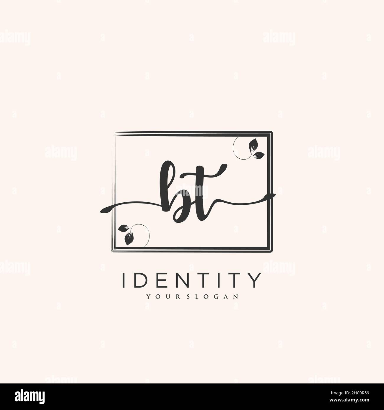 BT Handwriting logo vector art of initial signature, wedding, fashion ...