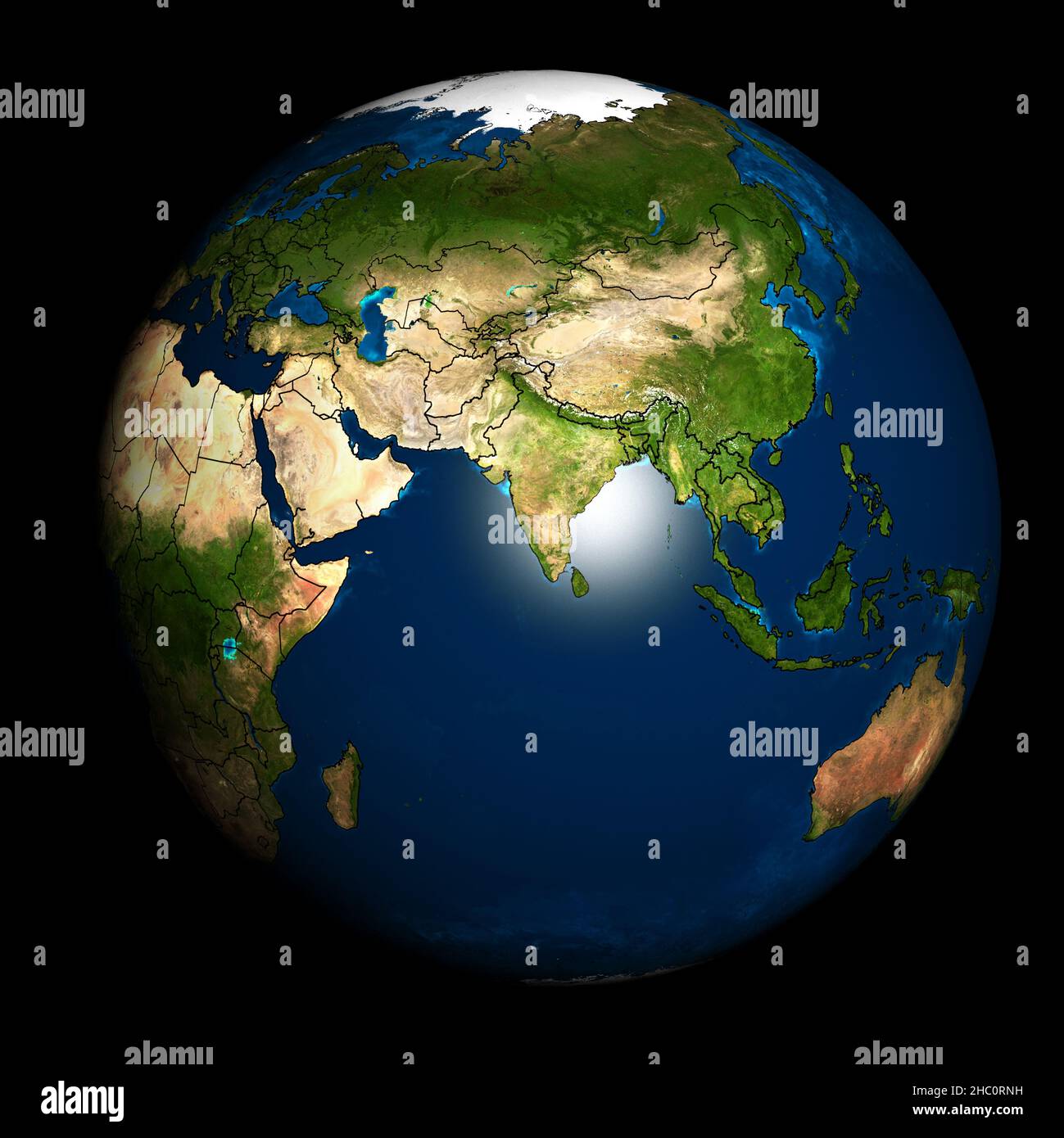 World map showing borders hi-res stock photography and images - Alamy