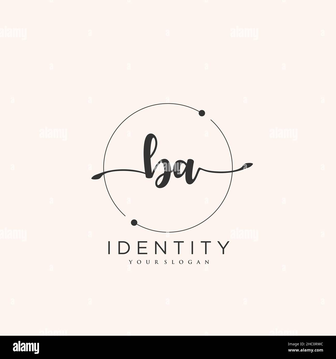 BA Handwriting logo vector art of initial signature, wedding, fashion ...