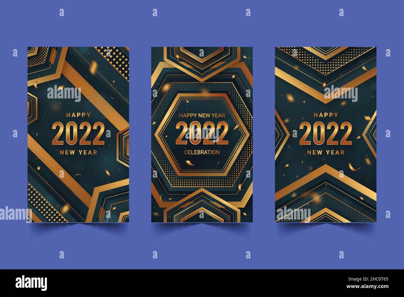 gradient new year 2022 banner collection abstract design vector ...
