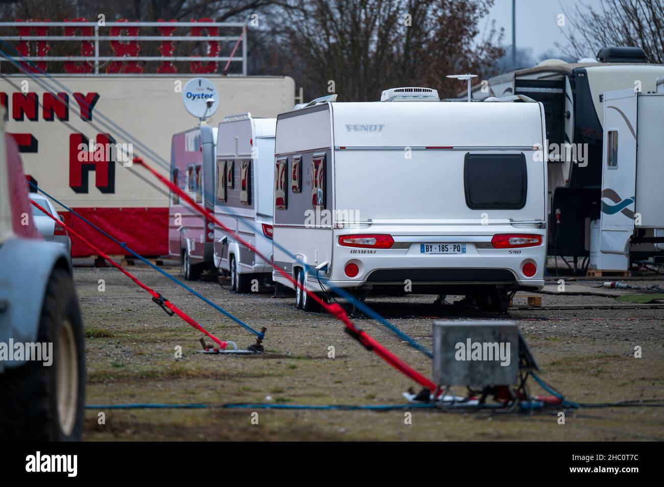 Circus caravans hi-res stock photography and images - Alamy