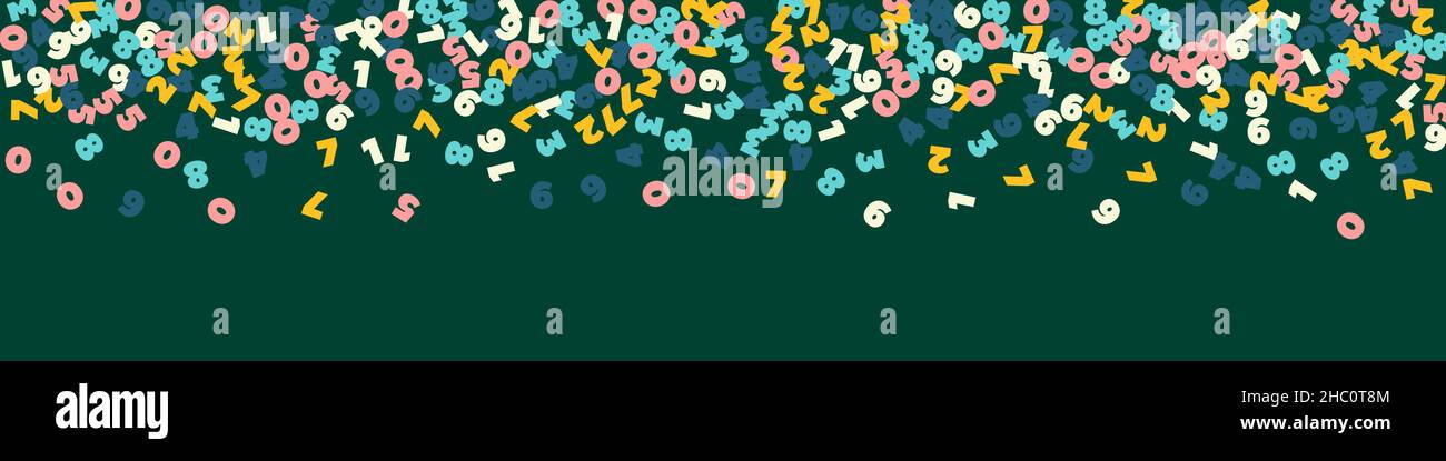 Falling pastel numbers. Math study concept with flying digits. Cute ...