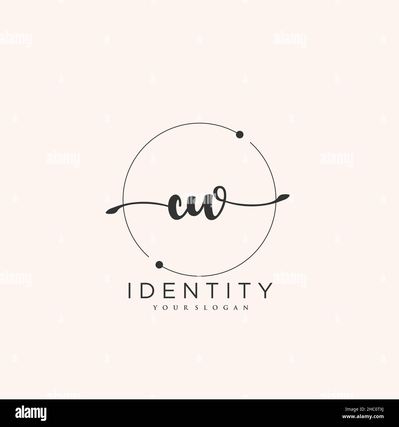 CW Handwriting logo vector art of initial signature, wedding, fashion ...