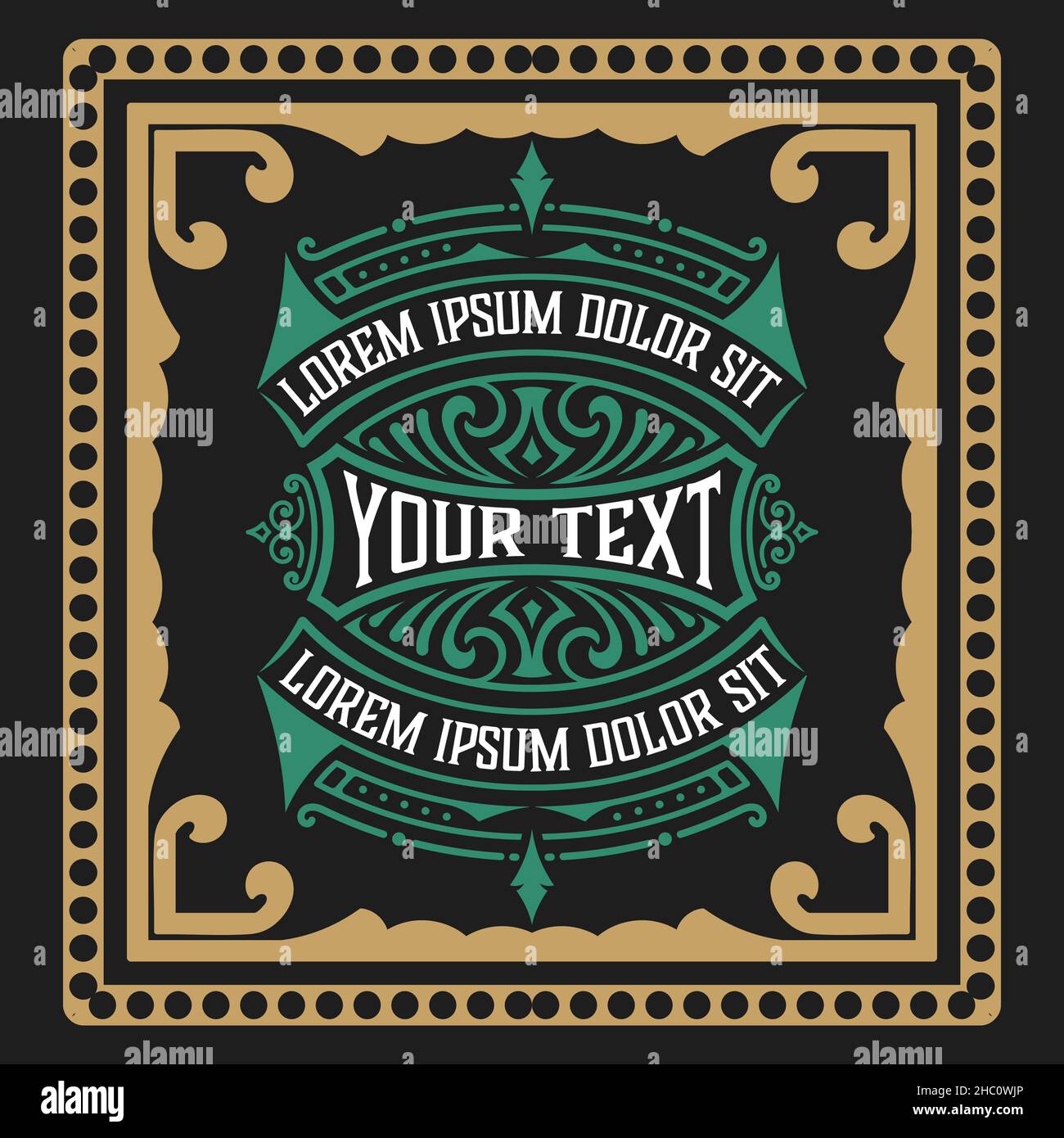 Western card with vintage style Stock Vector Image & Art - Alamy