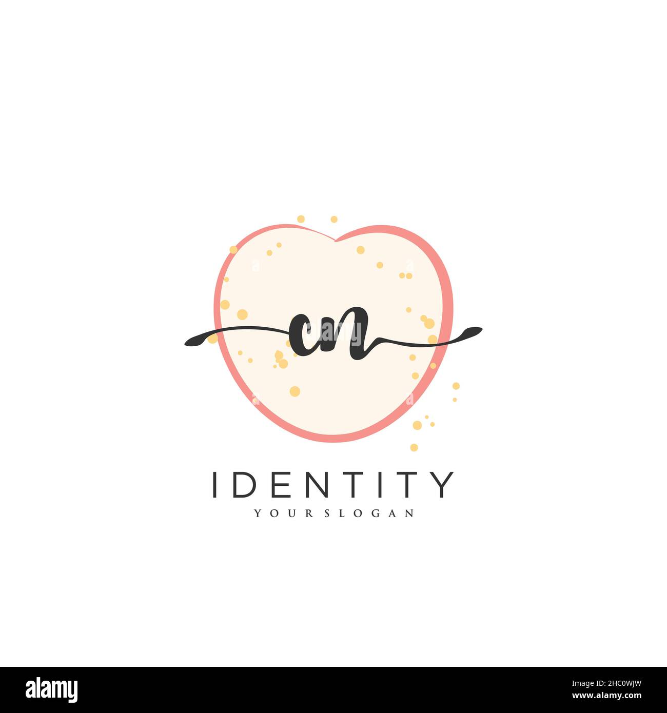 CN Handwriting logo vector art of initial signature, wedding, fashion ...