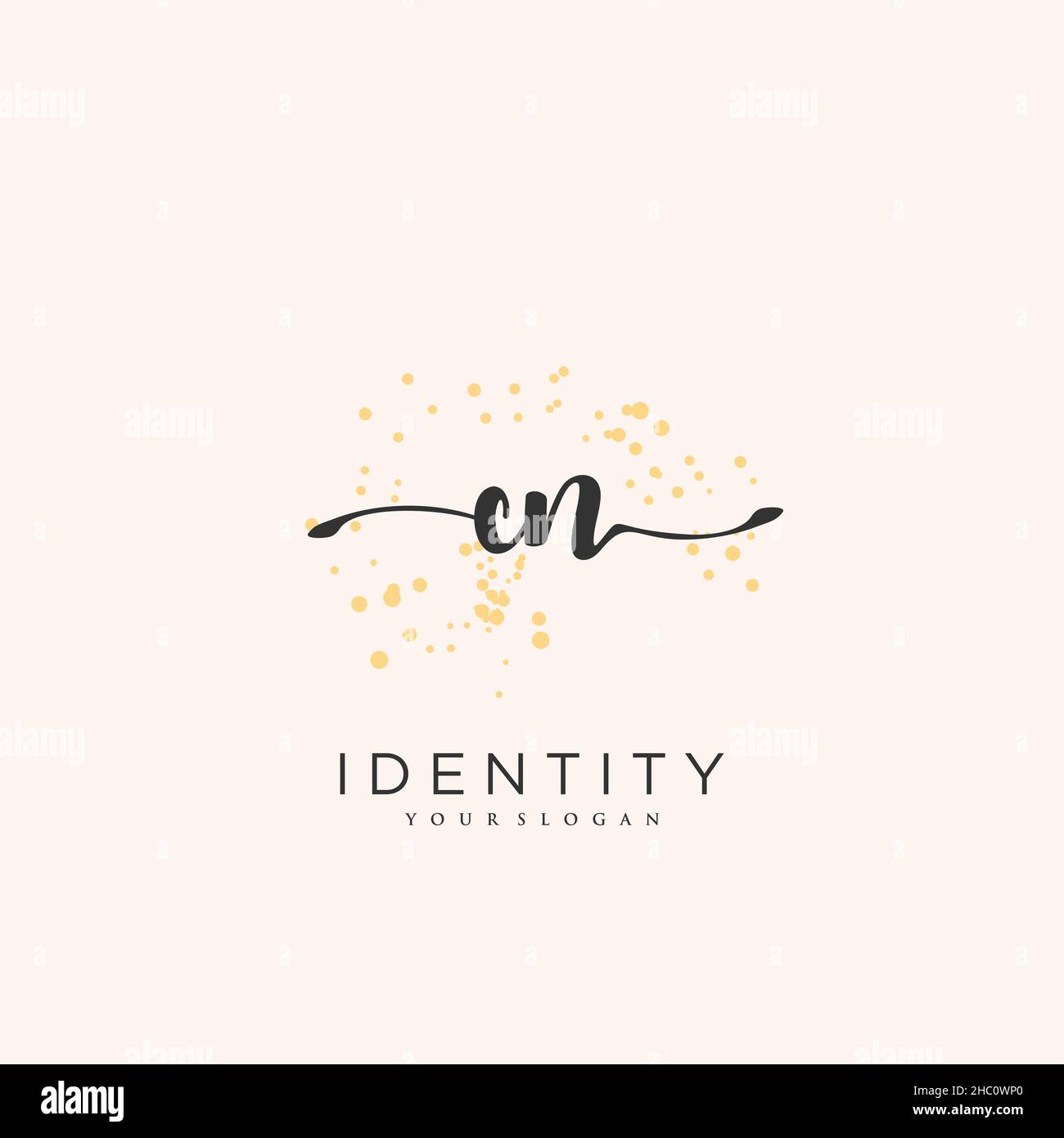 CN Handwriting logo vector art of initial signature, wedding, fashion ...