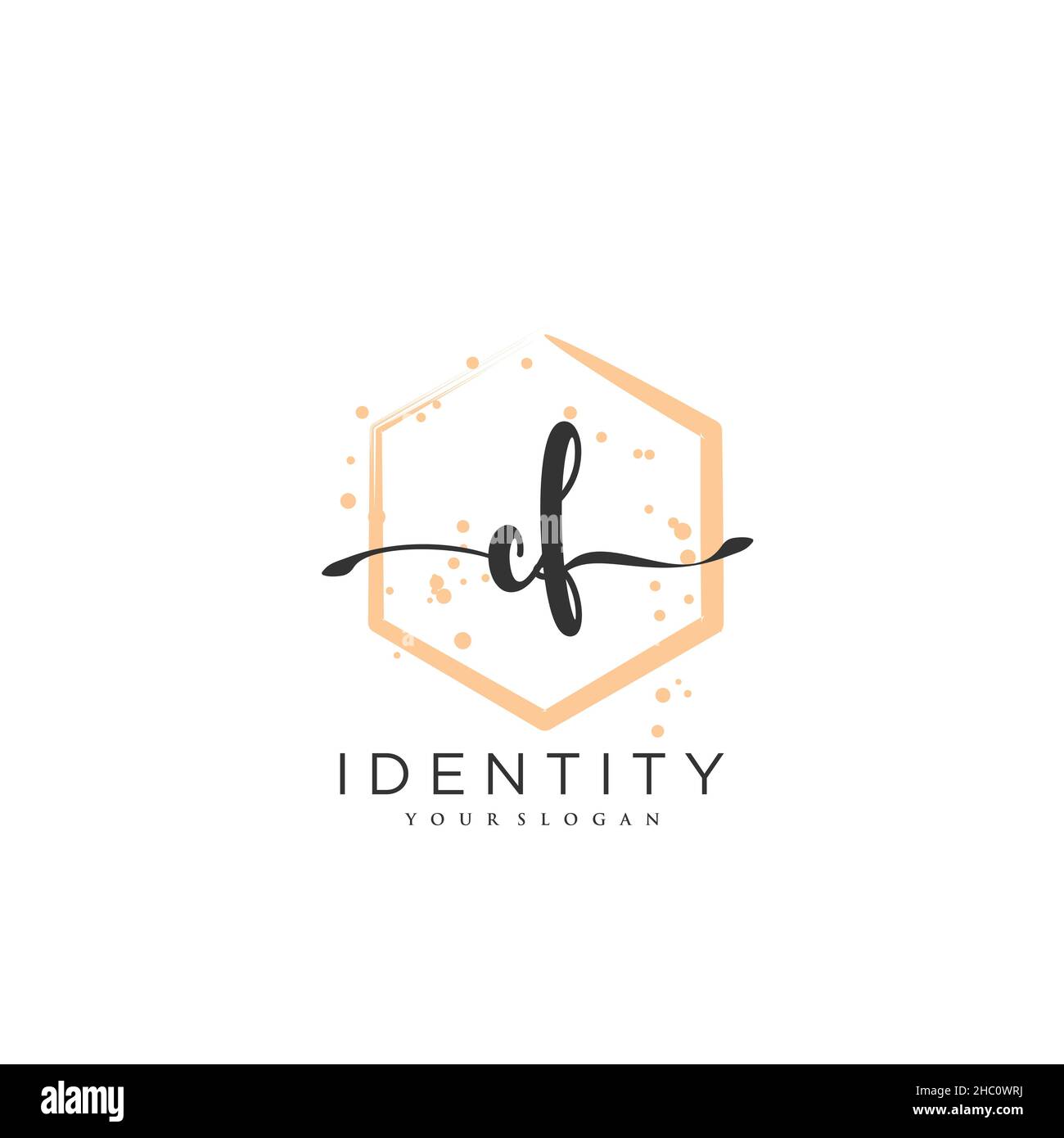 CF Handwriting logo vector art of initial signature, wedding, fashion ...