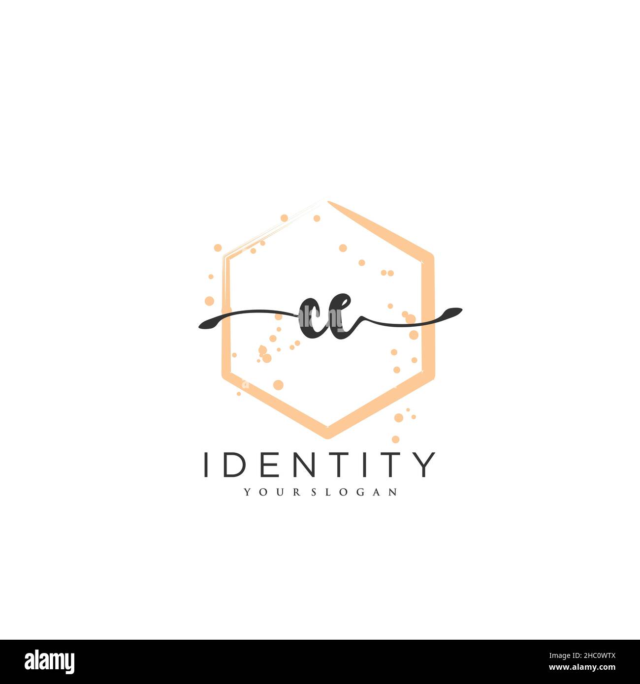 CE Handwriting logo vector art of initial signature, wedding, fashion ...