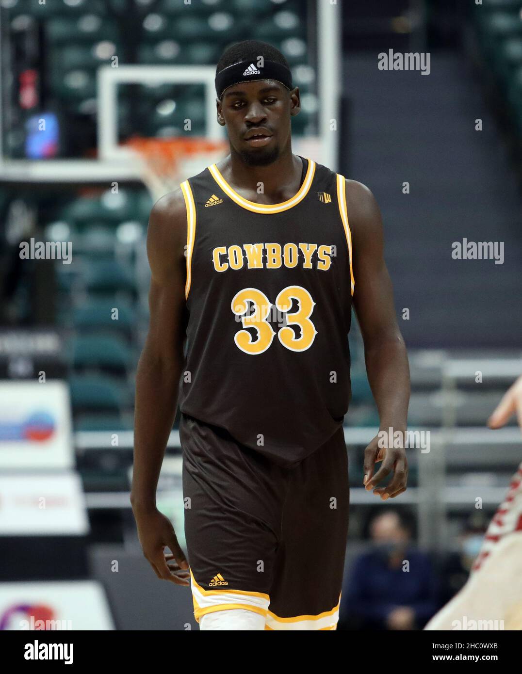 December 22, 2021 - Wyoming Cowboys forward Graham Ike #33 during a ...