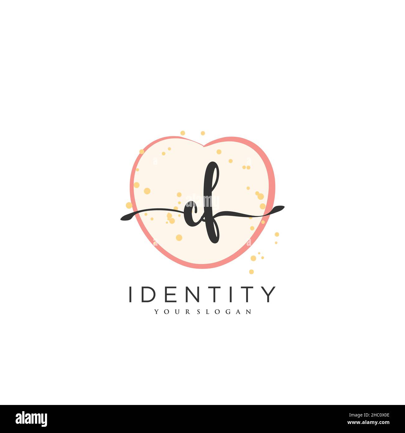 CF Handwriting logo vector art of initial signature, wedding, fashion ...