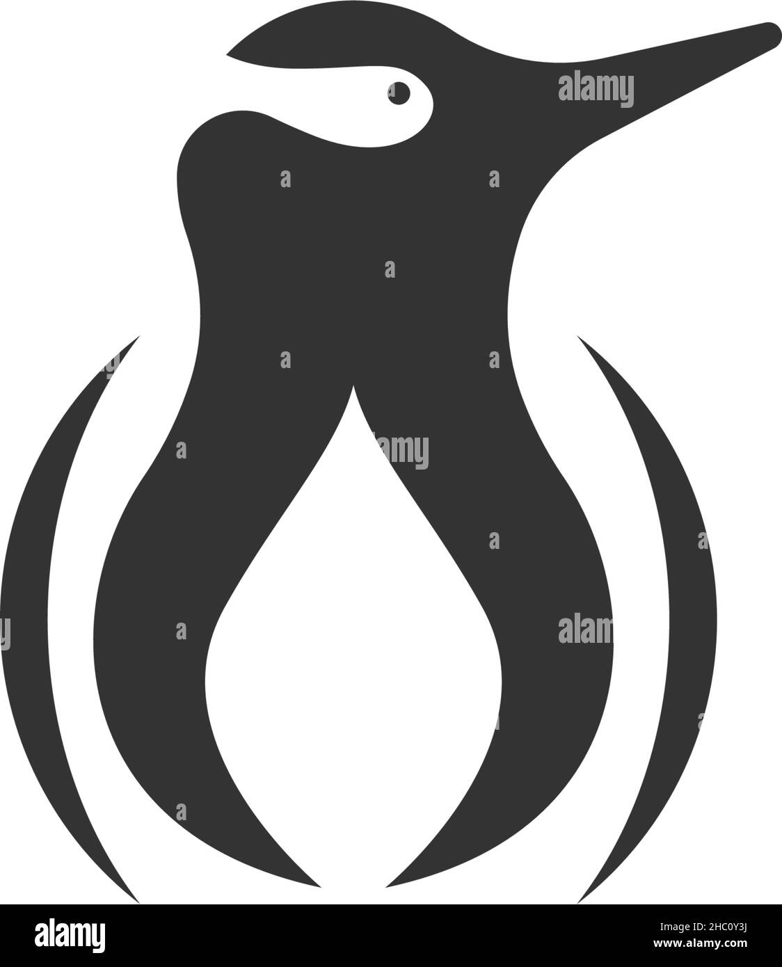 Penguin icon logo design template illustration vector Stock Vector ...