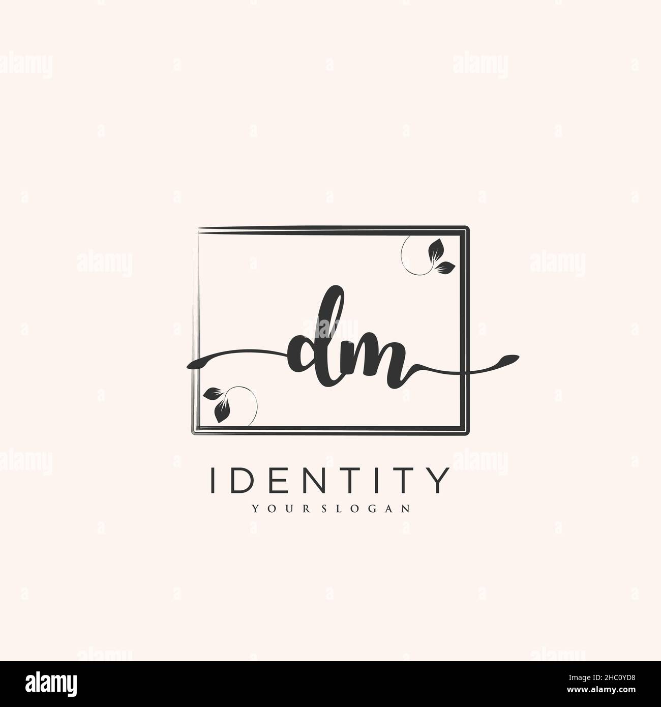 DM Handwriting logo vector art of initial signature, wedding, fashion ...