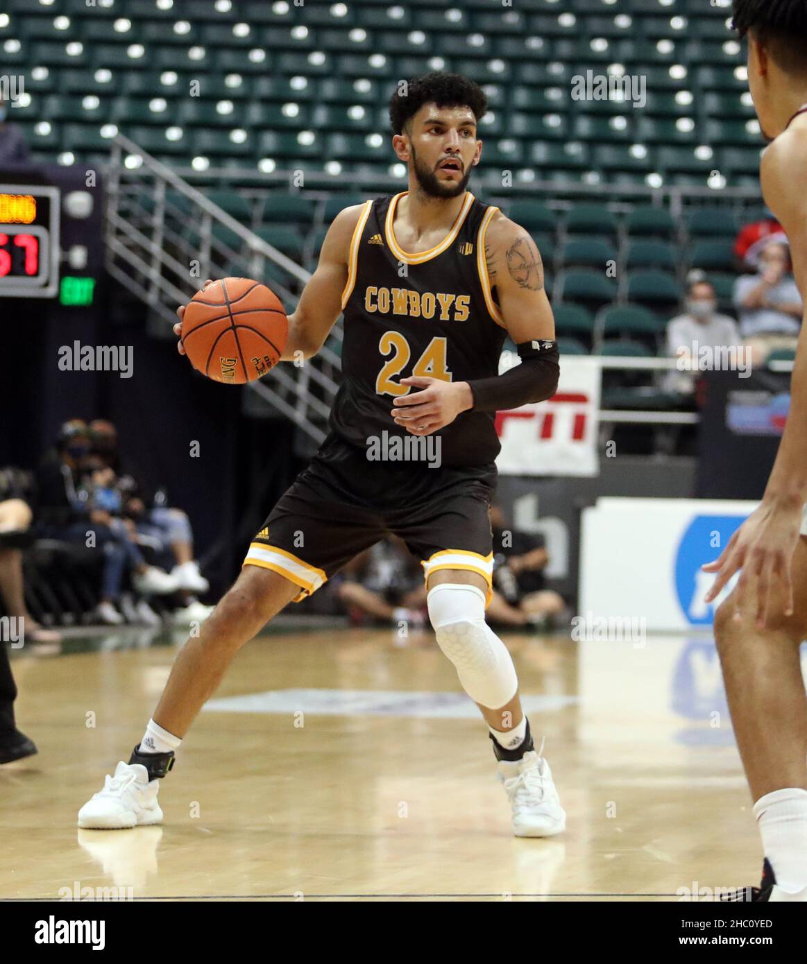 December 22, 2021 - Wyoming Cowboys guard Hunter Maldonado #24 during a ...