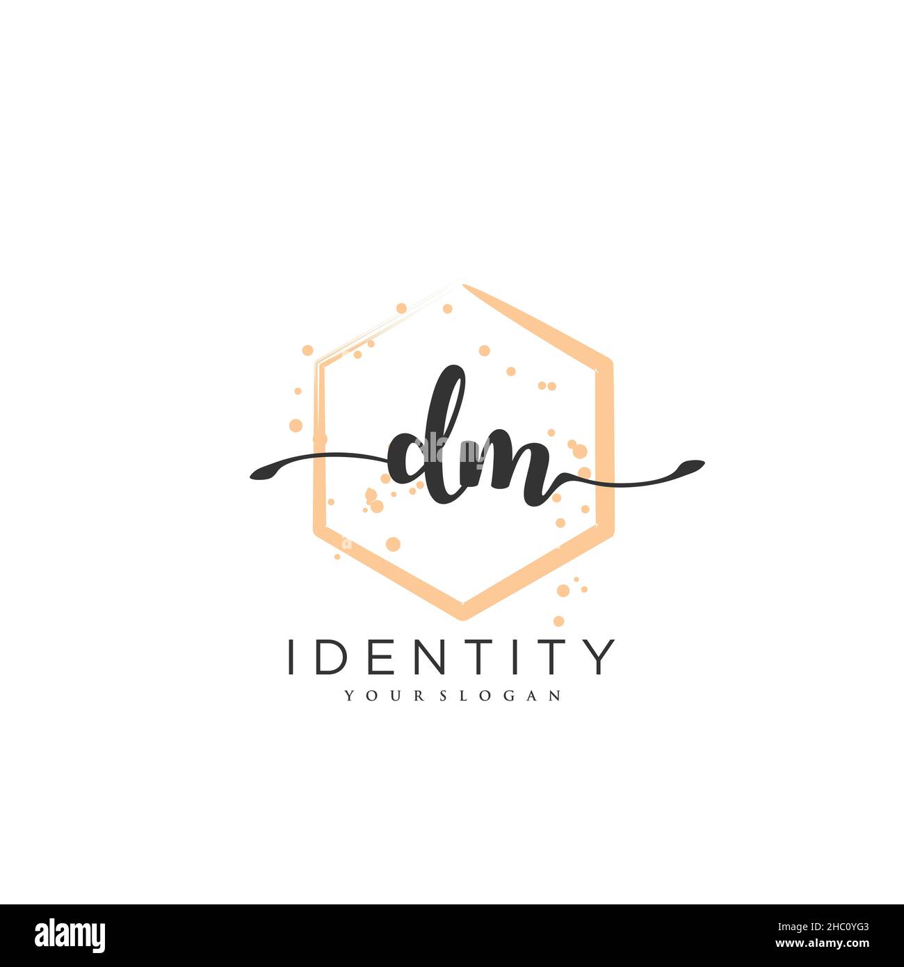 DM Handwriting logo vector art of initial signature, wedding, fashion ...