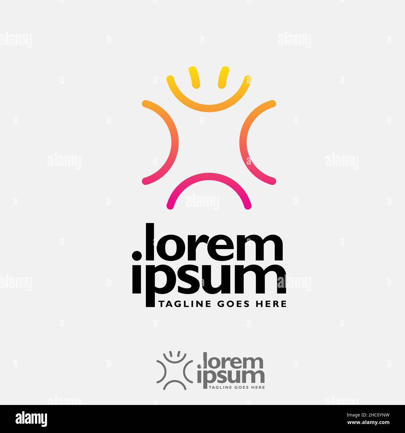 Simple Smiley Kid symbol vector illustration for kindergarten, school ...