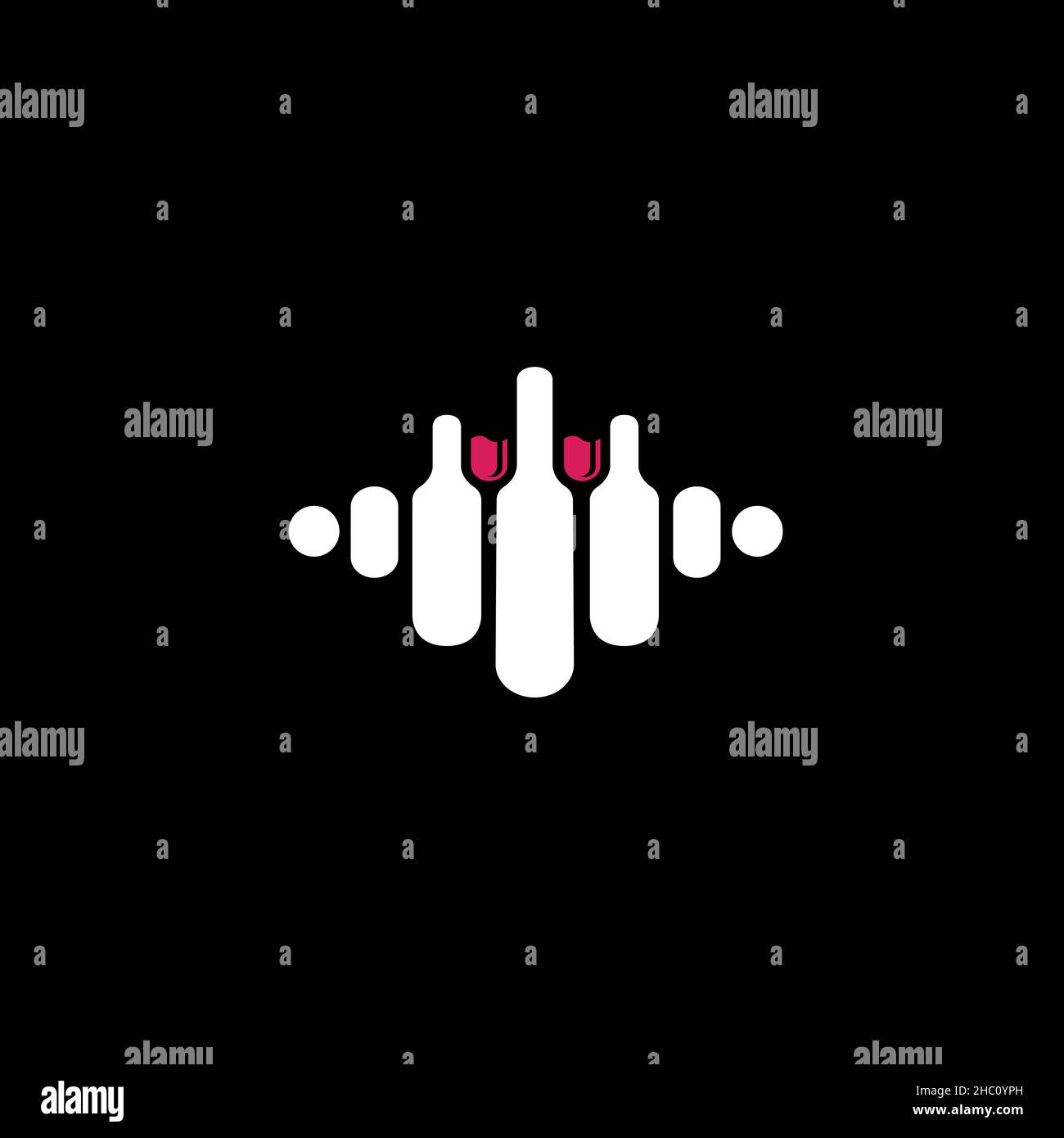 Sound and Bar concept vector illustration liquor and alcohol theme ...