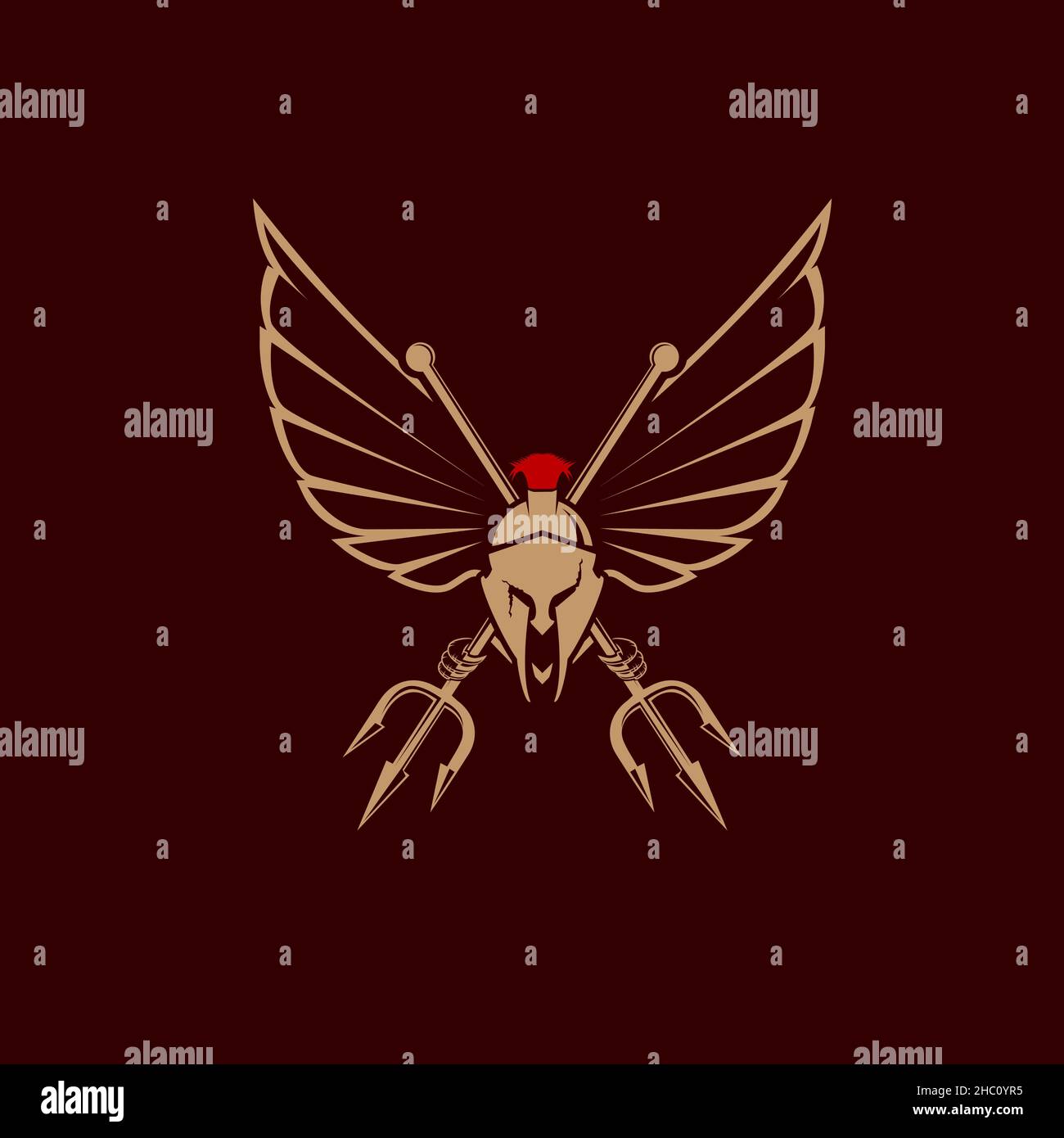Spartan warrior wings Stock Vector Images - Alamy