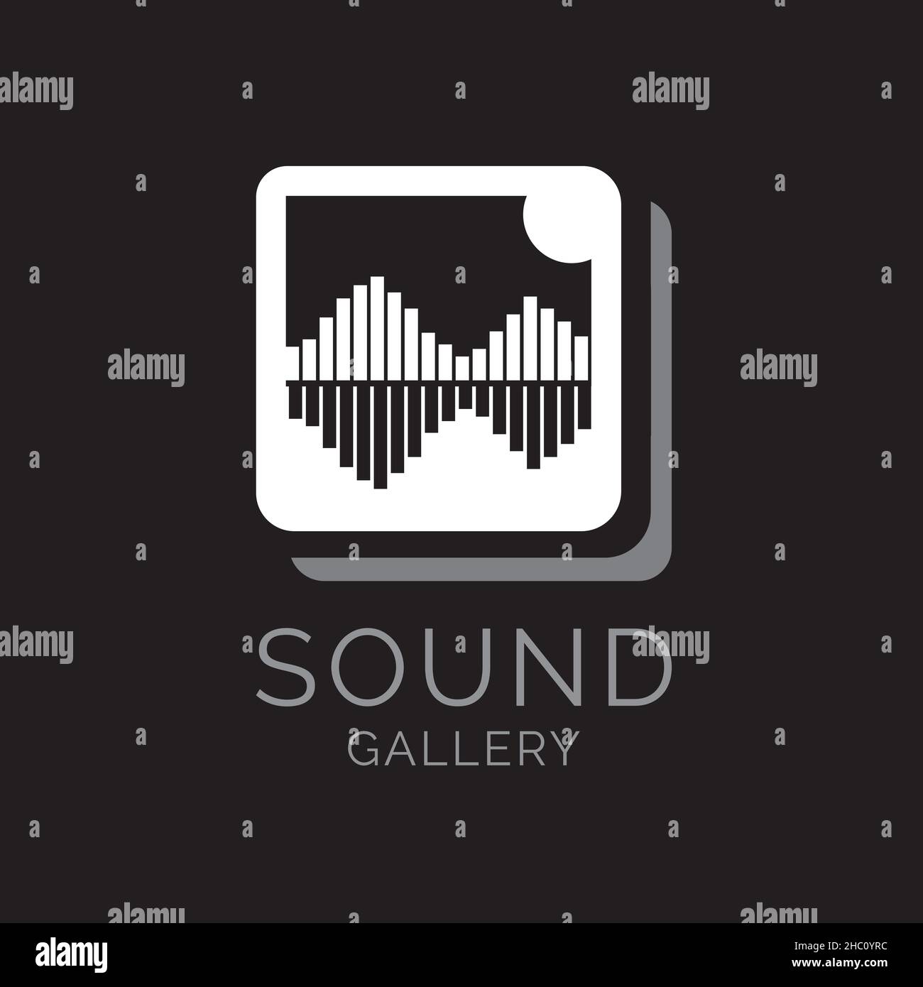 Sound Gallery logo icon, vector in the shape of music equalizer concept ...